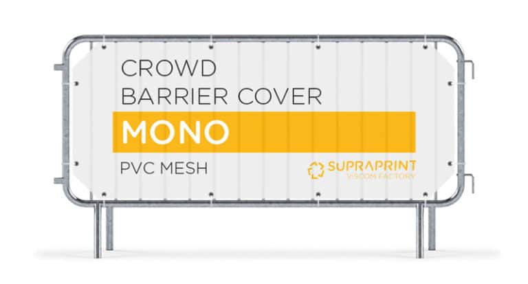Crowd barrier cover | Scrim printed banners | Branded barrier jackets