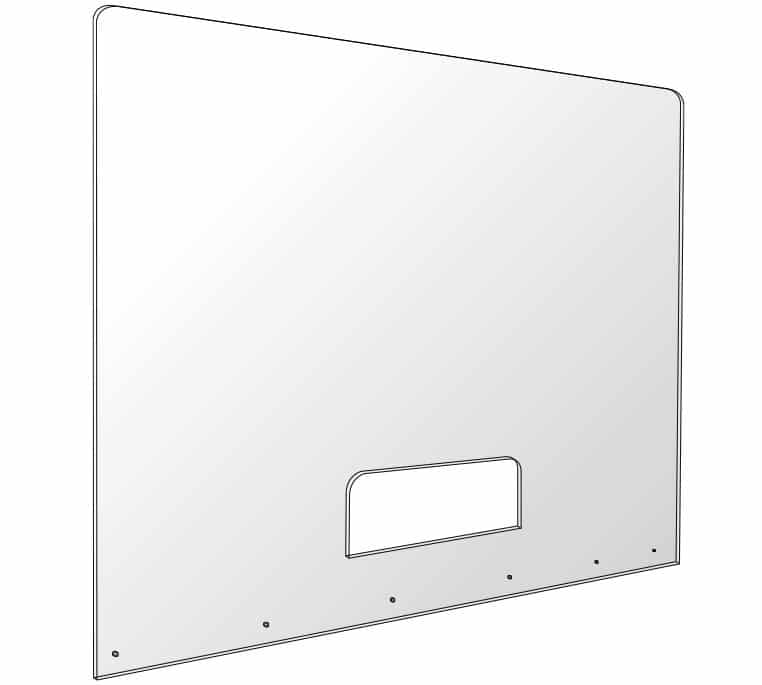 Protective plexiglass barrier | Acrylic transparent anti-covid shield ...